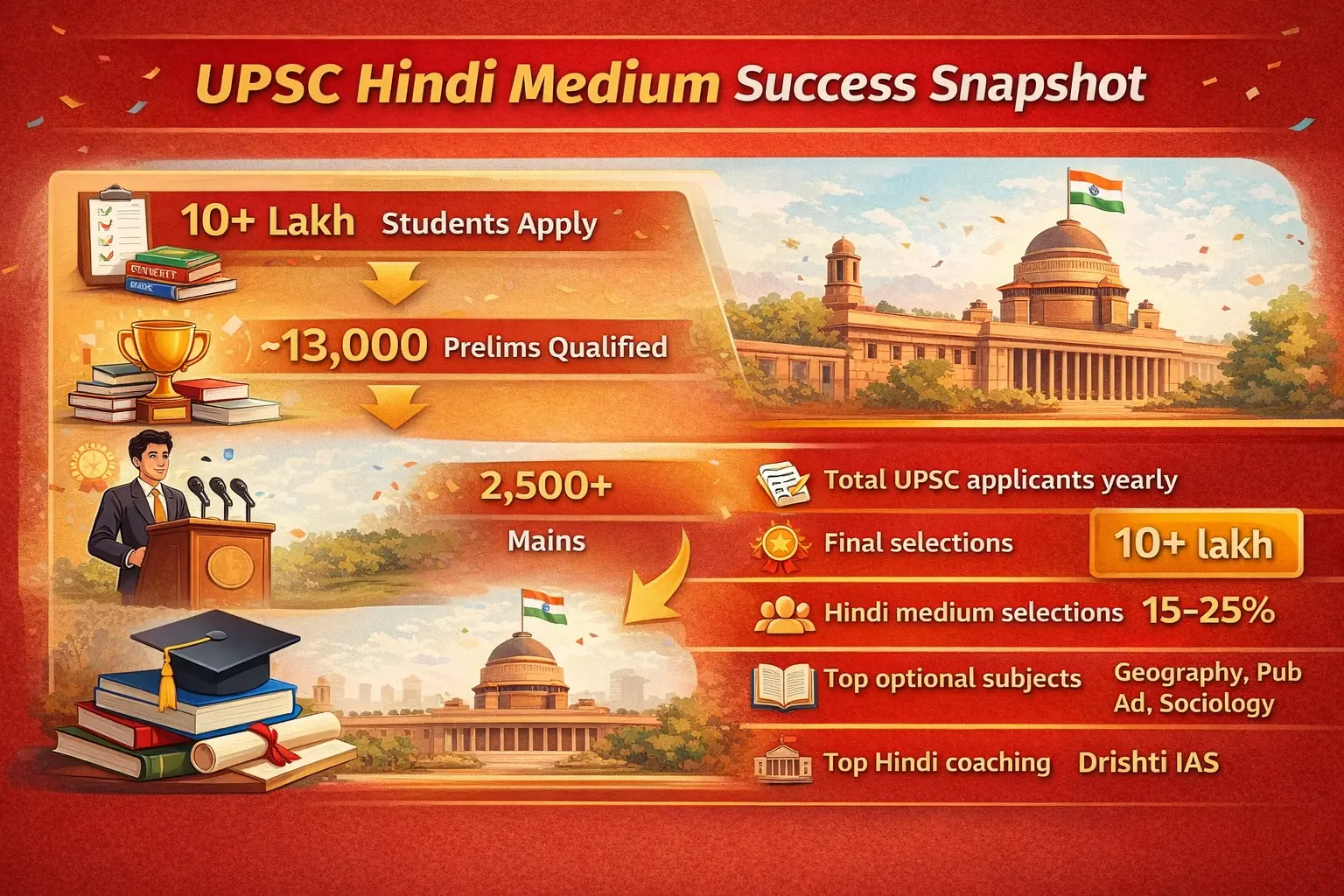 UPSC Hindi Medium Topper List 2025 | Rank, Marks & Strategy