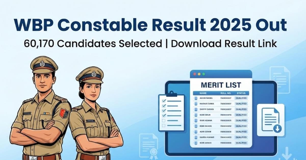 WBP Constable Result 2025 Out: 60,170 Names Out, Download Link